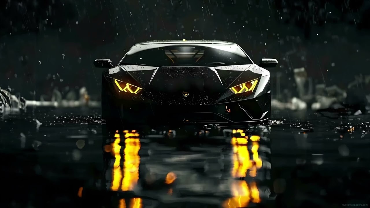 Black Lambo 4K live wallpaper
