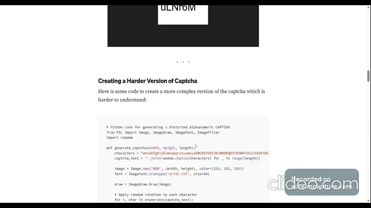 Creating and Solving Alphanumeric CAPTCHAs with Python | Python Code Nemesis