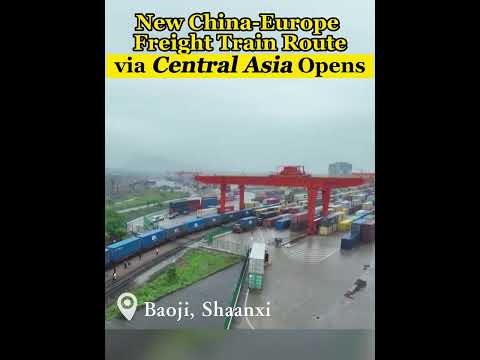 New China-Europe Freight Train Route via Central Asia Opens #china#european #train #technology