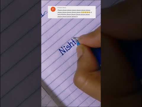 Nishtha - Name Writing।। Simple Name Calligraphy।। How to Write Cursive Handwriting ✍️
