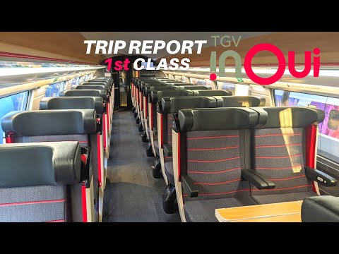 First Class on the TGV inoui High Speed Train from Brest to Paris