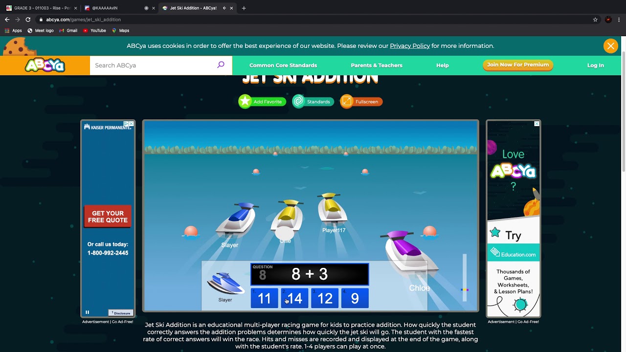 Playing Jet ski addition