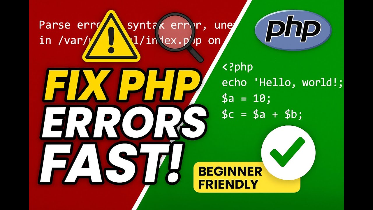 Easiest Way to Fix PHP Code Errors for Beginners (Step-by-Step Guide)