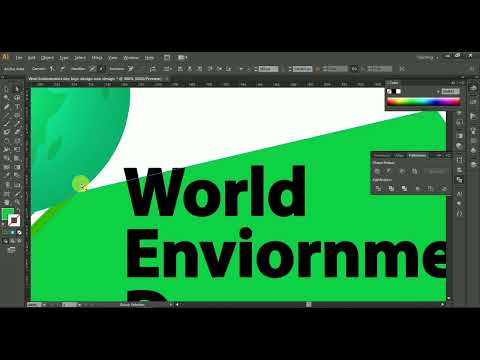 Speed Art How to design an environmental ecology green eco friendly logo for World Environment Day