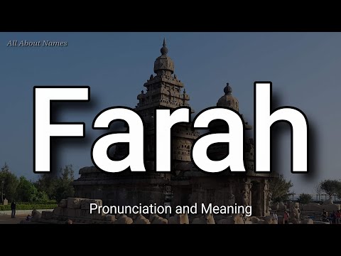Farah - Pronunciation and Meaning