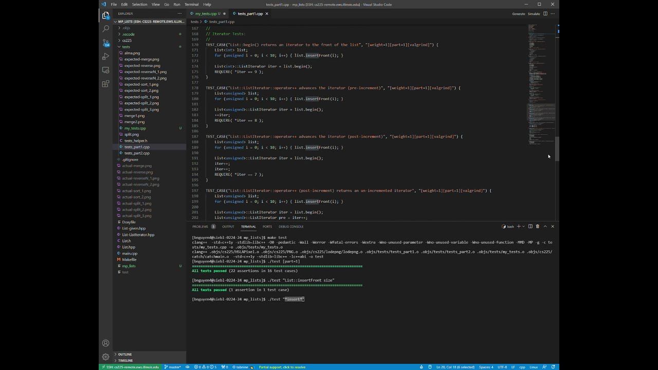 CS 225: Setting up your own test cases