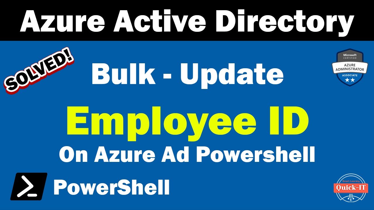 How to Bulk Update Users Employee ID on AzureAD using Powershell |CSV file