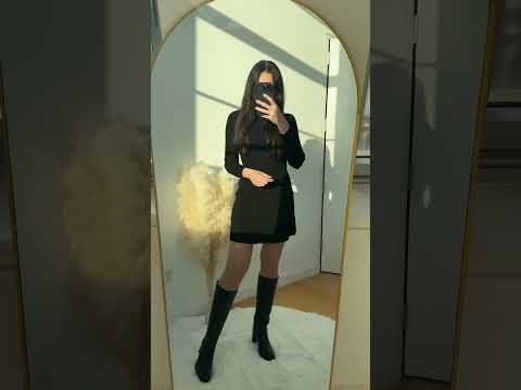 How To Style A Black Skater Dress #outfitideas #fashionshorts