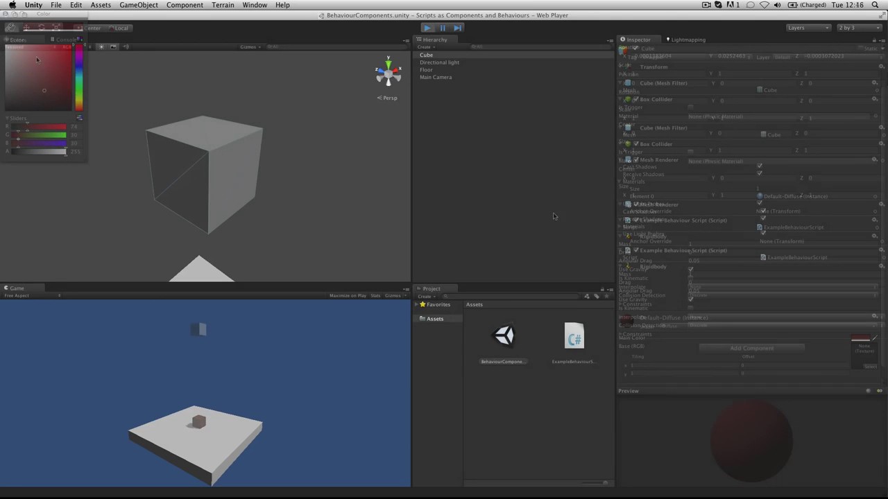 Scripts as Behaviour Components   Unity Official Tutorials