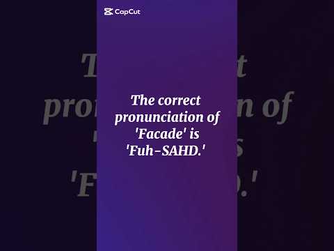 How to Pronounce Facade Correctly? | Speak It Right #Facade #Pronunciation #EnglishLearning