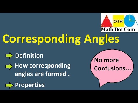 What are Corresponding Angles | How to Identity the Corresponding Angles| Math Dot Com