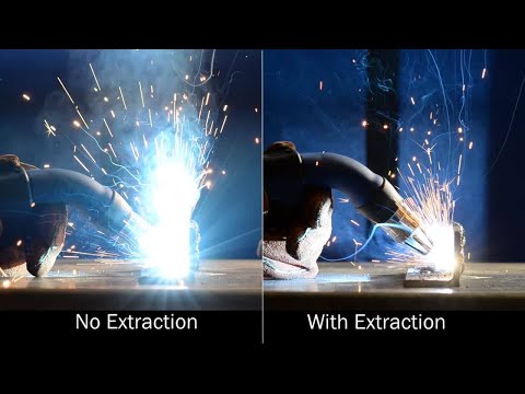 Demo: Manual Weld Fume Extraction with RoboVent Extractor Fume Gun | RoboVent | 877.299.7223