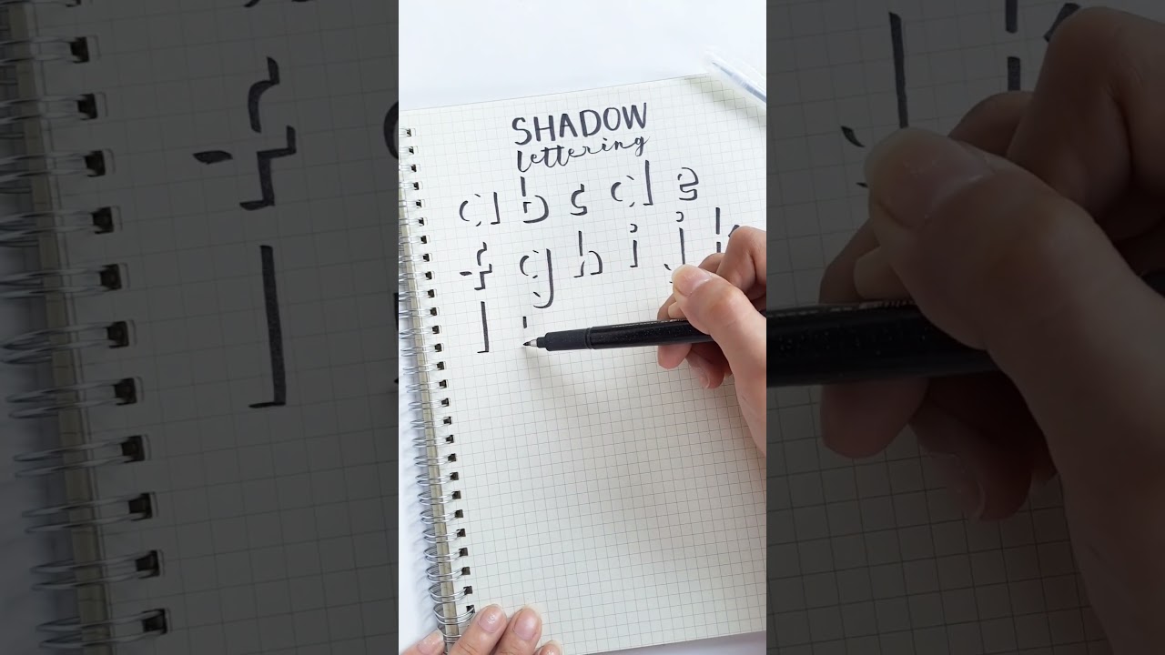 Shadow Lettering (Lowercase) #fypシ #foryou #lettering #tutorial #fyp #shadowlettering #foryourpage