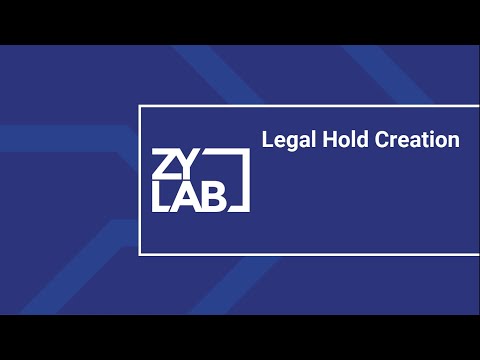 Legal Hold Creation