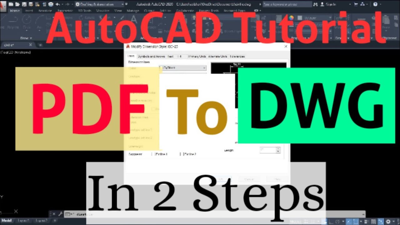 How To Convert PDF To DWG ( PDF To 2D ) In 2 Steps. Daily of AutoCAD Tutorial and civil Engineering