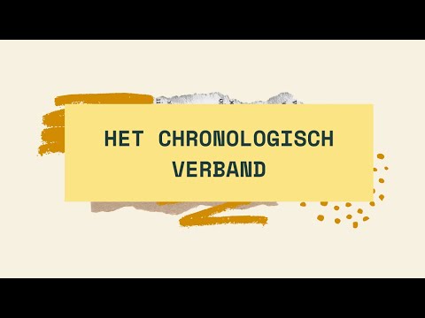 Het chronologisch verband #tekst