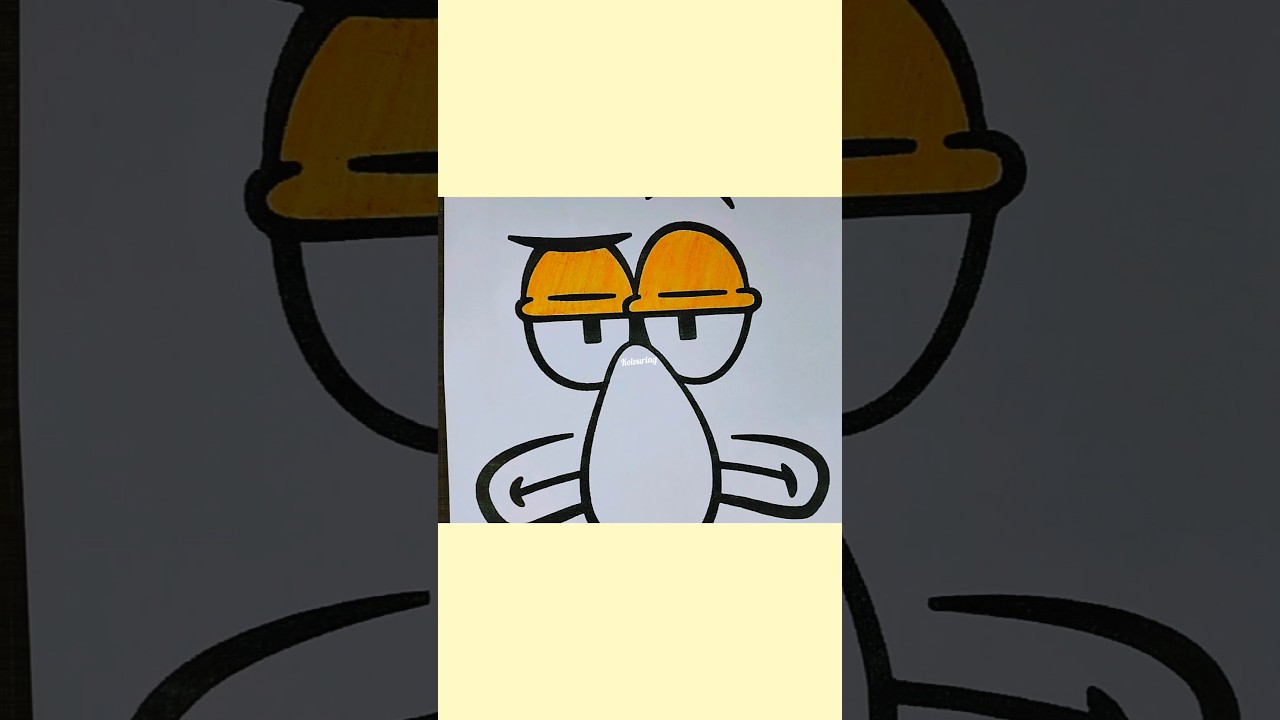 Funny face colouring #drawing #disney #coloringpages  #funny #funnyshorts #funnycoloring #cocomelon