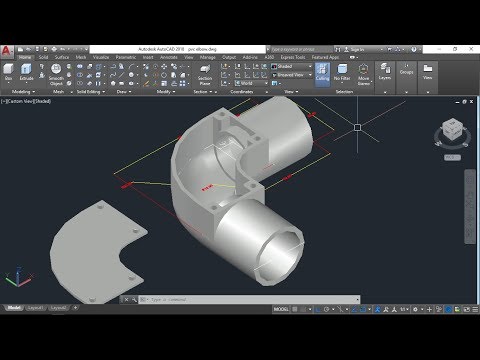 AutoCAD 3D, PVC Elbow, Electrical wire connector, pvc conduit