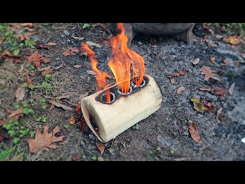 One Log Campfire TripleTorch