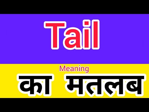 Tail meaning in hindi || tail ka matlab kya hota hai || word meaning english to hindi