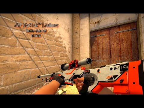 CS:GO - AWP StatTrakâ„¢ | Asiimov 0.5403 (Battle Scarred) with NameTag Gameplay