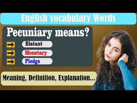 What does Pecuniary mean? | What is Pecuniary ? | Pecuniary meaning in English | English Grammar