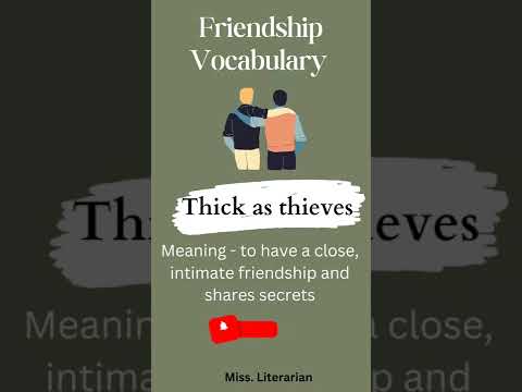 8 Interesting Friendship words you must know! Friendship Vocabulary and idioms | Miss. Literarian |