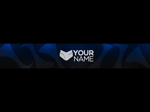 Blue 2D Youtube Banner Template Speed Art By: QueyZ