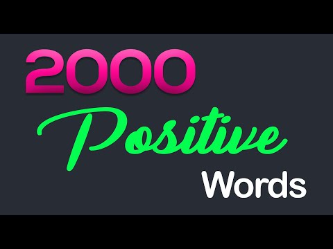 2000 Positive Words from A to Z | #betterlearning