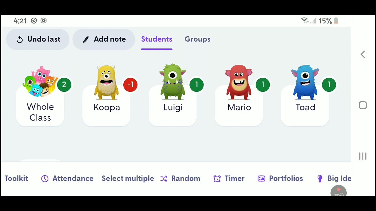 Mario On ClassDojo! But Koopa & Toad Were Talking So Mario Couldn't Take The Full Video!
