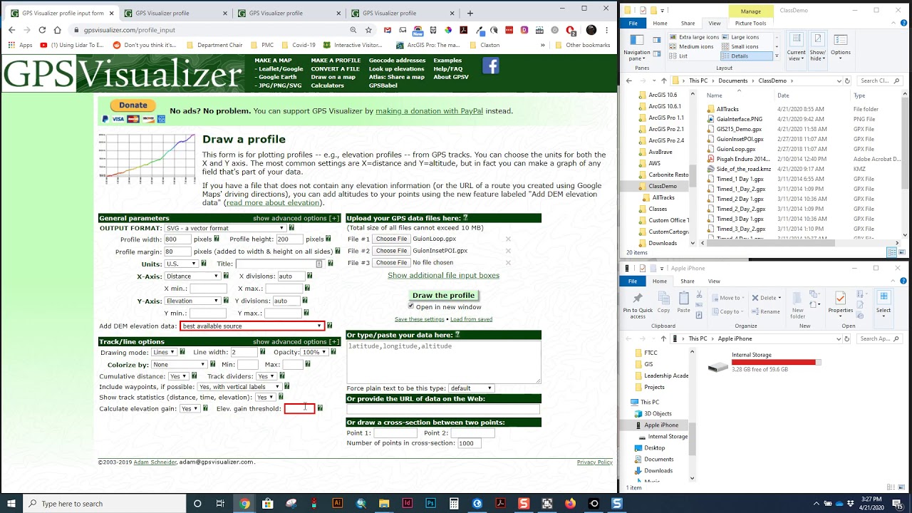 GPS Visualizer Demonstration