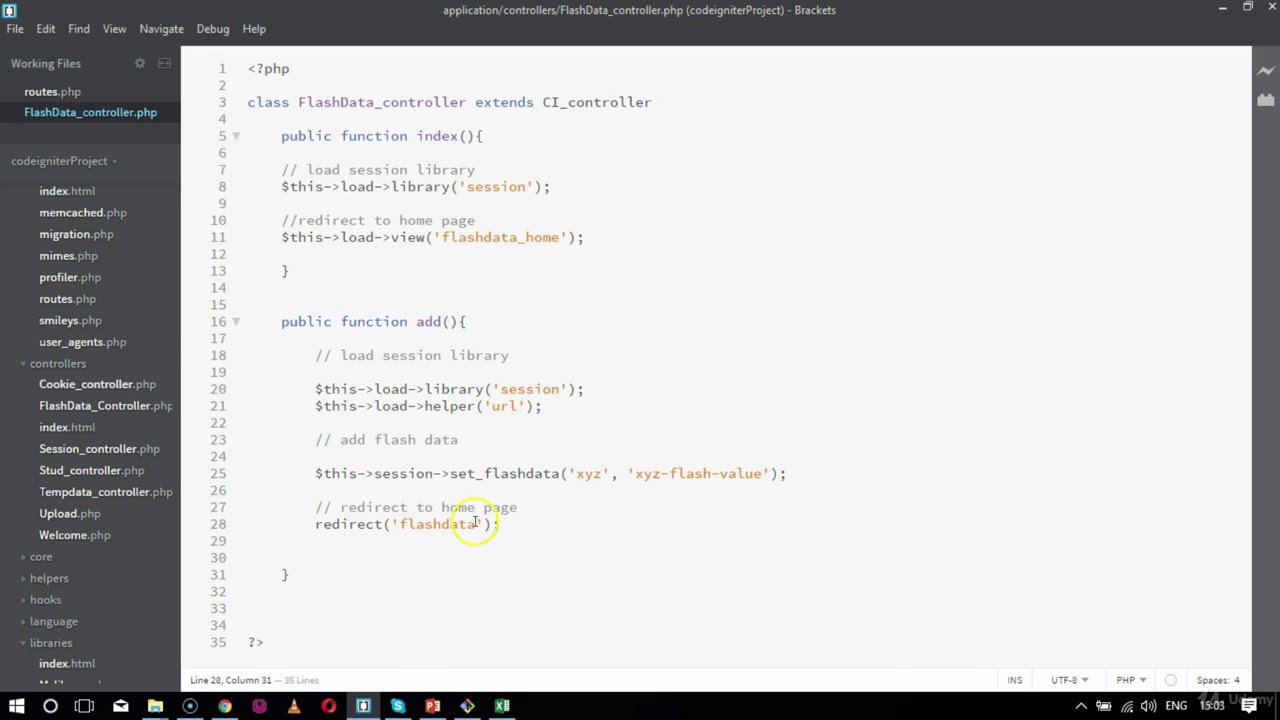 18   FlashData Codeigniter