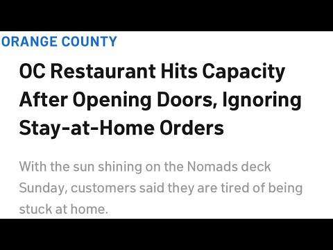 Nomads Canteen in San Clemente ignores Stay-at-Home orders