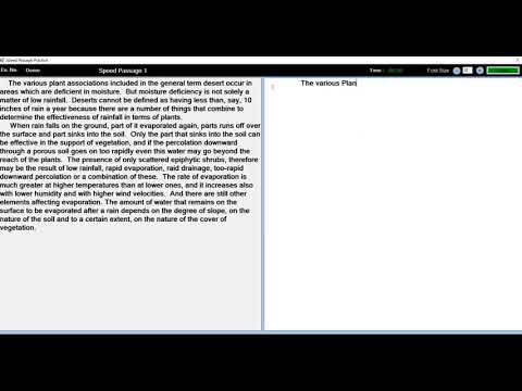 Speed Passage 30 WPM - GCCTBC Universal Typing Master