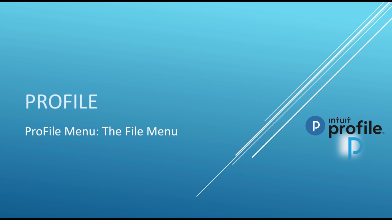 The File Menu