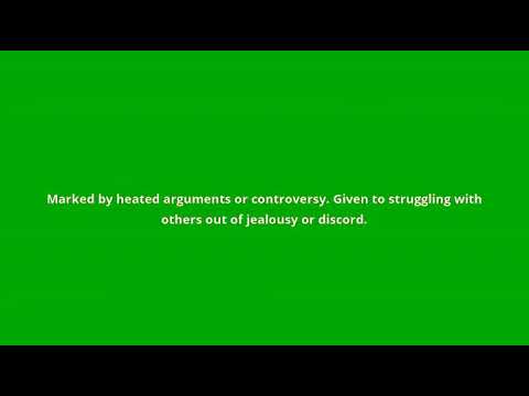 what is the meaning of contentious