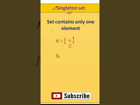Singleton Set - Types of Sets - Set Theory - Discrete Math