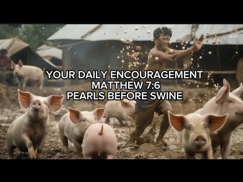 DON'T CAST YOUR PEARLS BEFORE SWINE - YOUR DAILY ENCOURAGEMENT MATTHEW 7:6