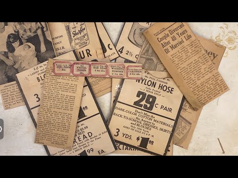 Junk Journal Quick Tips! - Using Vintage Newspaper #junkjournalideas #junkjournal