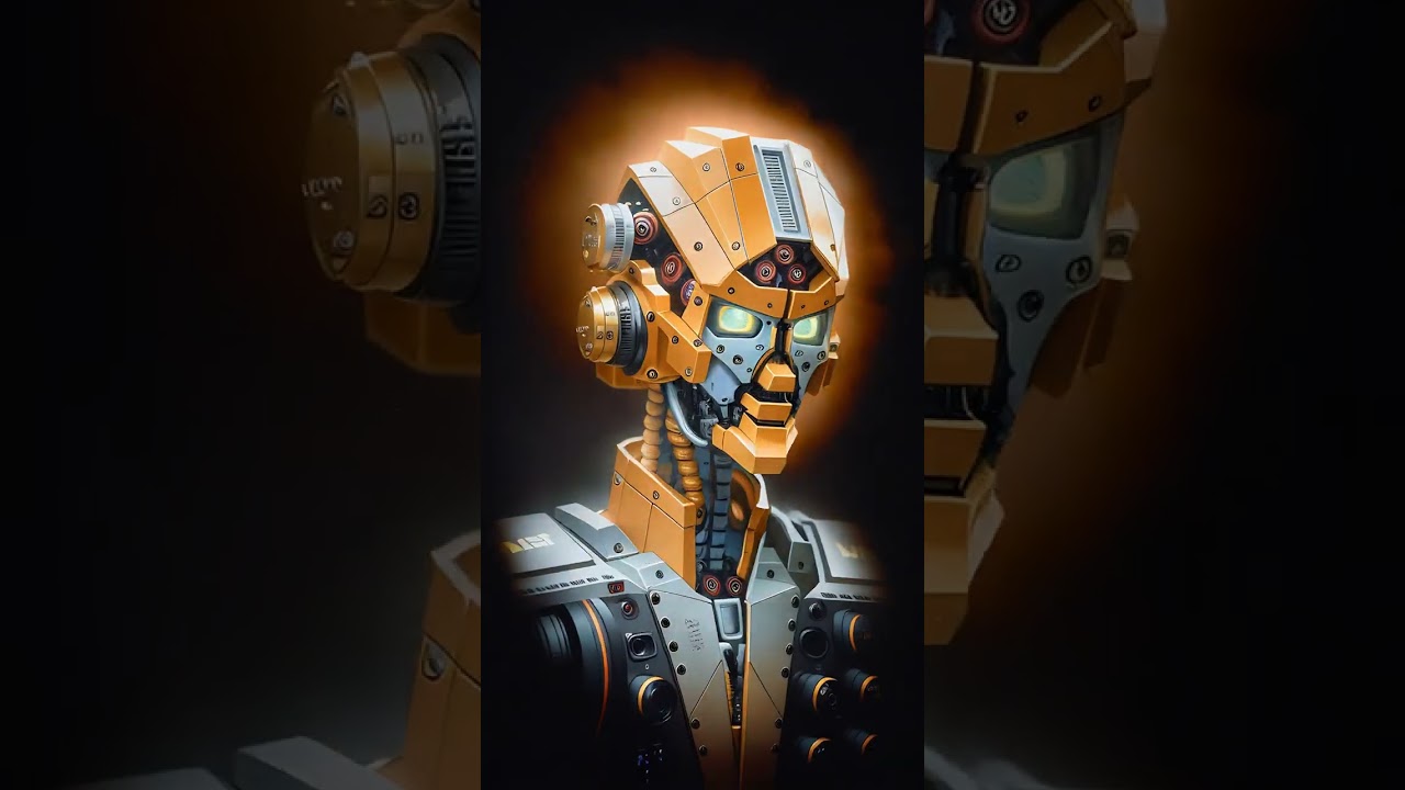 Free Stock Videos - AI animation - humanoid cyborg