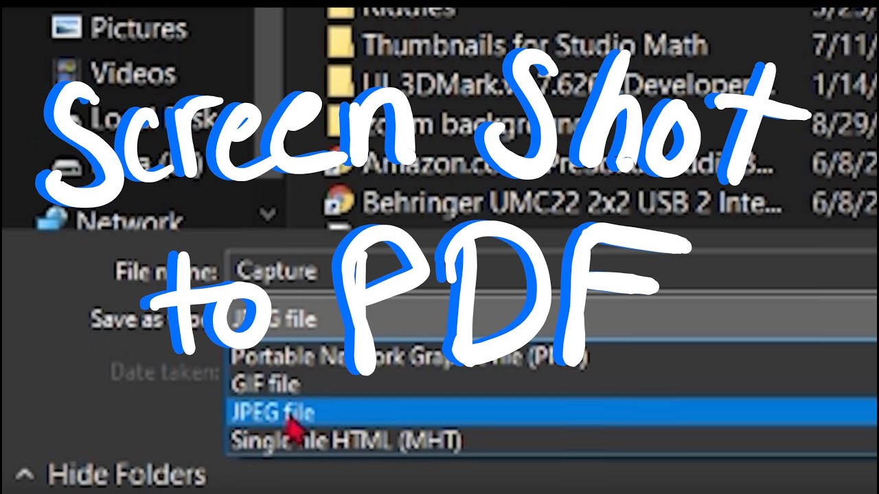 Take screen shot of computer and save as pdf (PC using Snipping Tool)