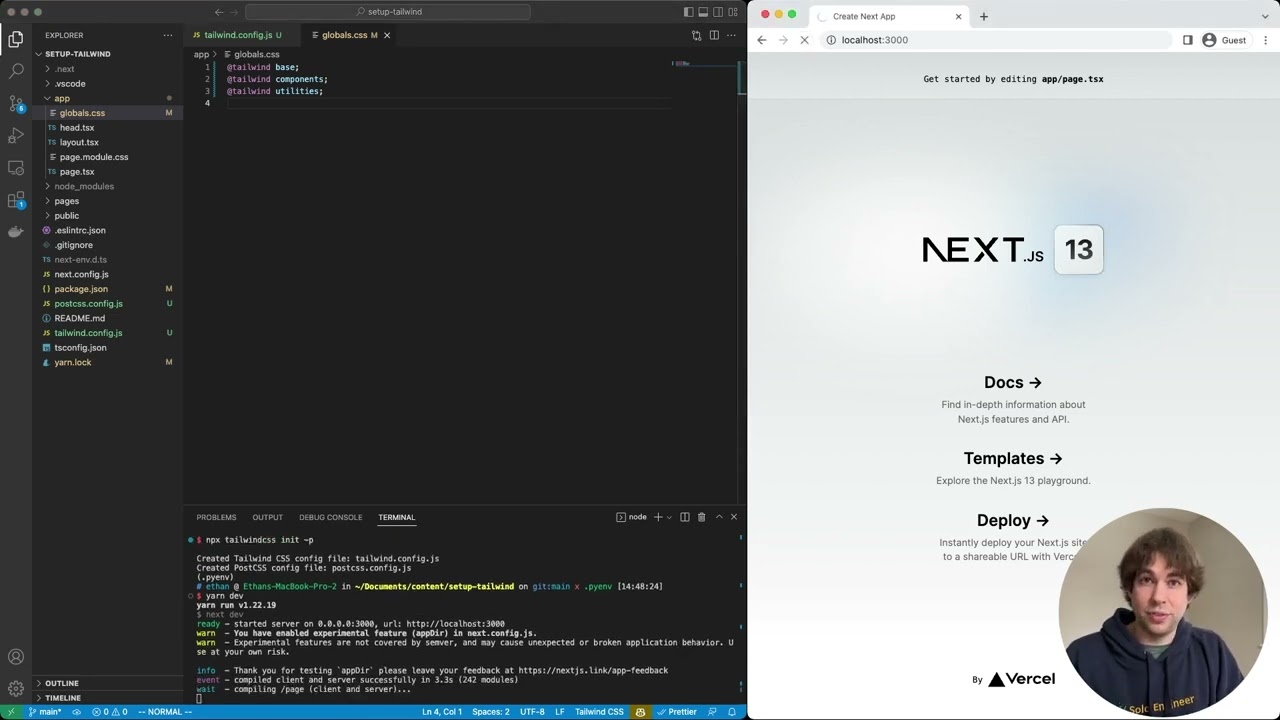 Install Tailwind CSS with Next.js 13 App Directory