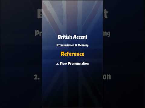 Reference Pronunciation & Meaning British English