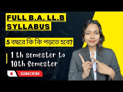 5 years B.A. LL.B Syllabus under Calcutta University।। Honours Papers।। @riyabolchi25