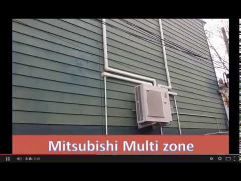 Mitsubishi 36,000 Btu wall mount Multi zone