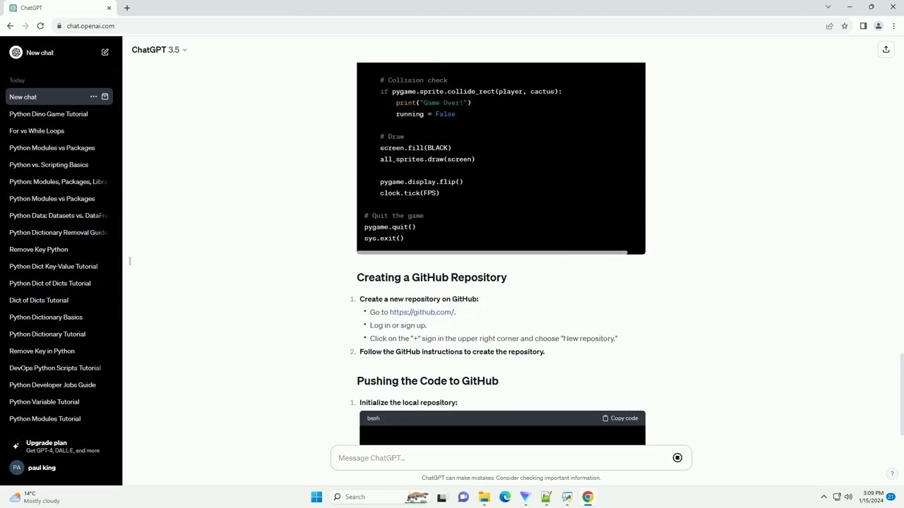dino game python code github