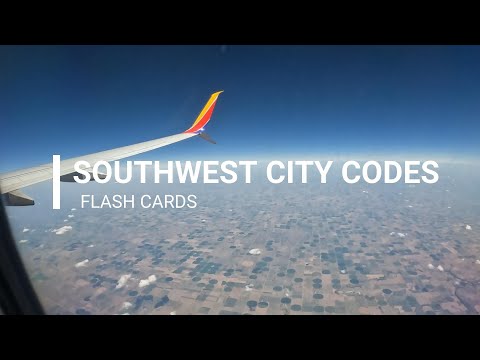 Southwest Airlines New Hire City Codes Flash Cards