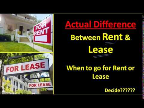 Lease vs Rent - Hindi