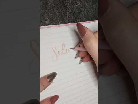 writing your names in calligraphy ✨ sílvia ✨ #shorts