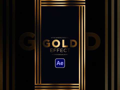 Create Gold Reflective Motion Graphics in After Effects #tutorial